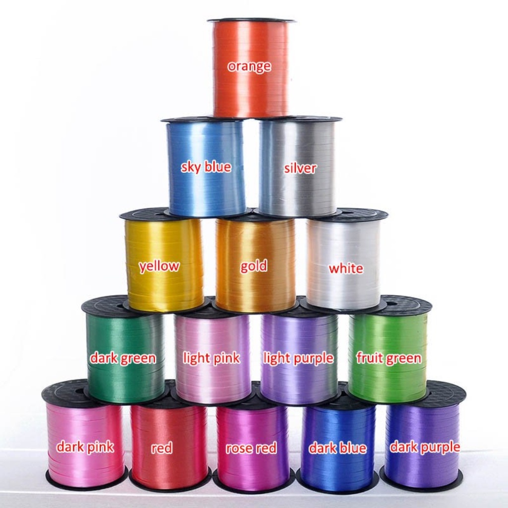 250 Yards Roll Plain Ribbon Balloon String Tied Rope Knot Balloon Gift ...
