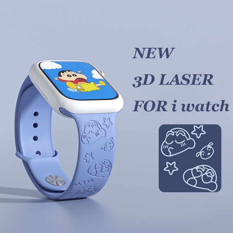 Crayon Shin-chan Strap for Apple Watch 38 40 41mm Cute ins wind radium ...