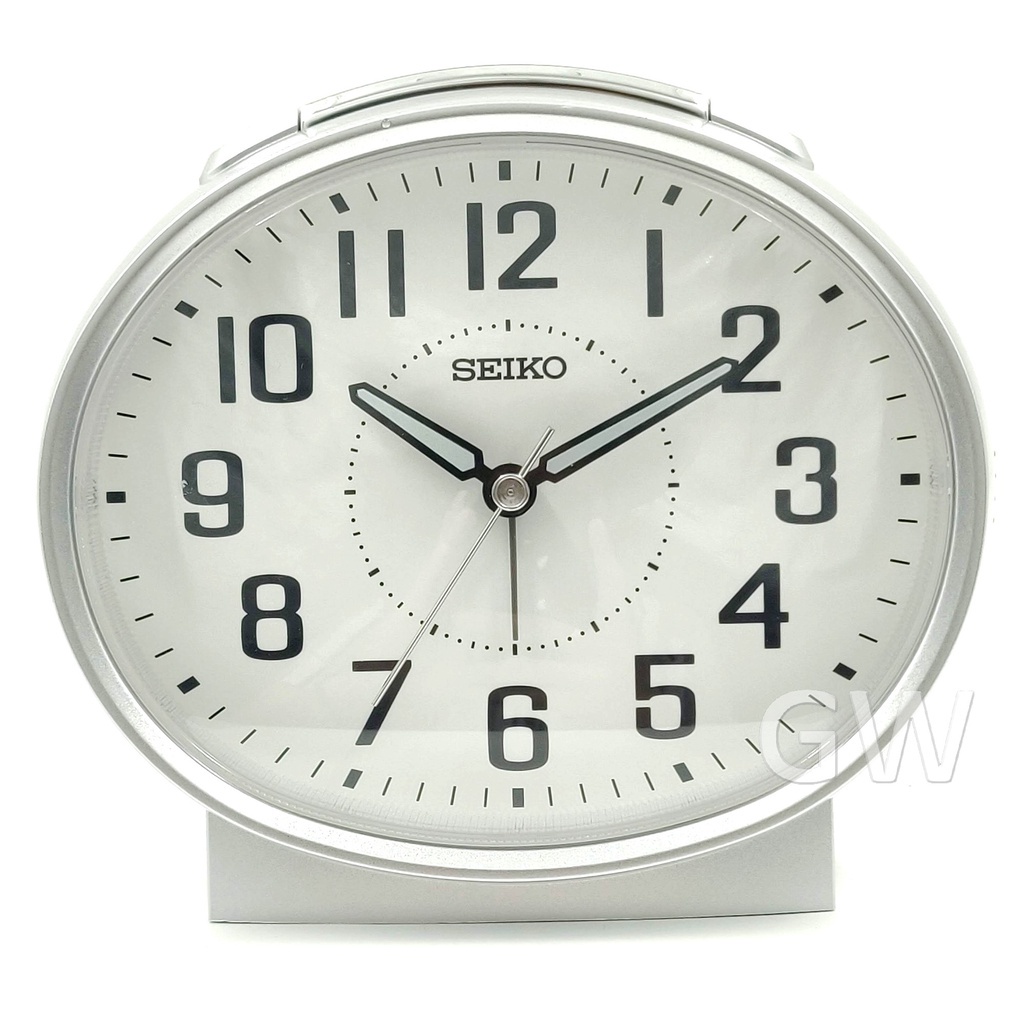 100% ORIGINAL SEIKO Quiet Sweep Analogue Bell Light Alarm Clock QHK059 ...