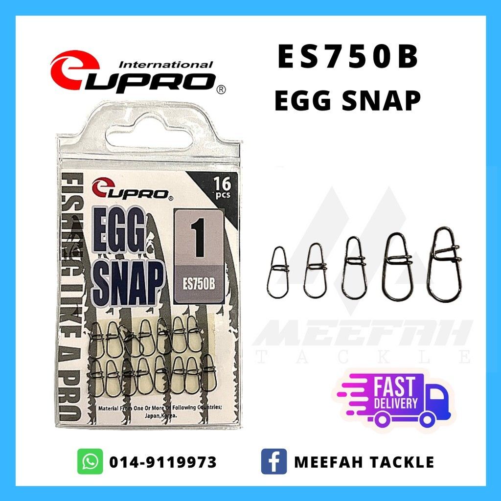 Eupro Egg Snap ES750B Snap Fishing Snap & Swivel Kili Pancing | Shopee ...