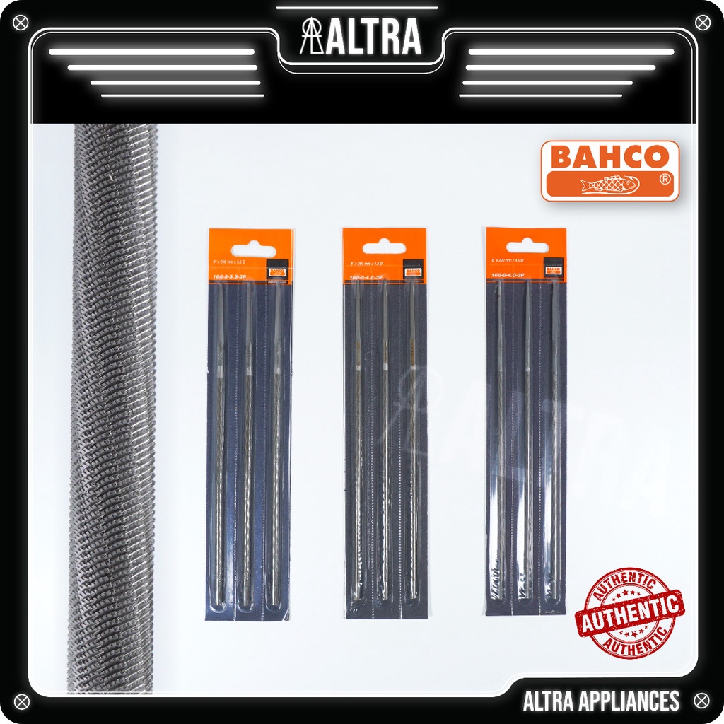 BAHCO Round Chain Saw File / Kikir Besi Gergaji (3PCS/PACK) - Made in ...
