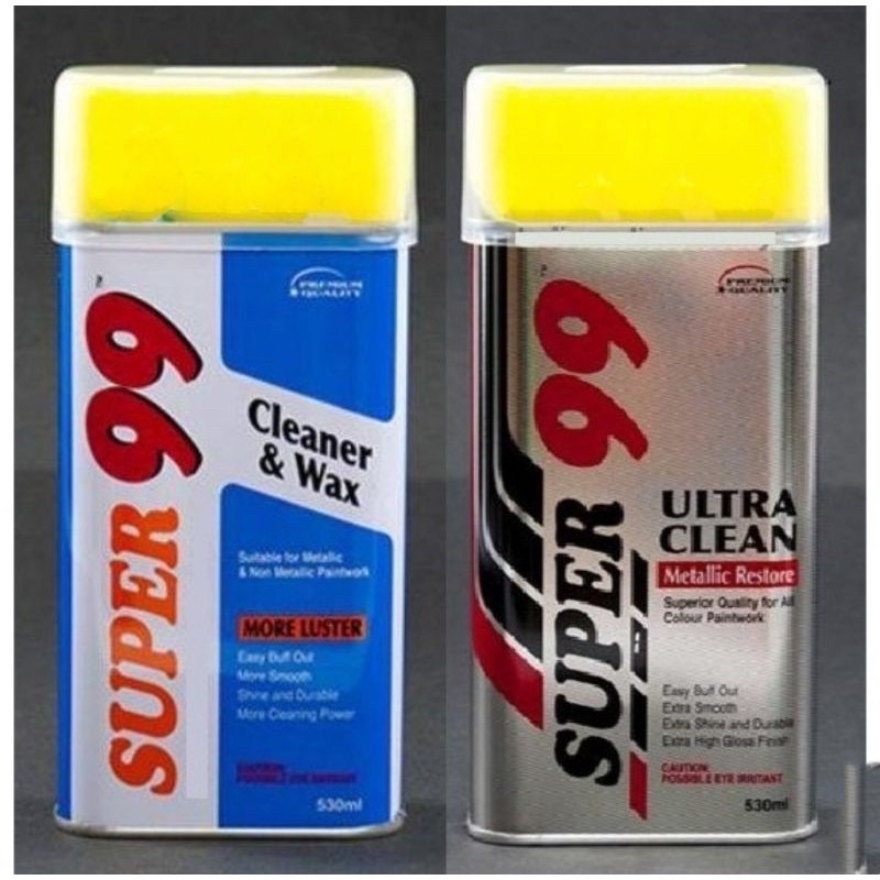 Soft 99 Cleaner & Polish Luster / Meta Clean Wax with Sponge 530 ml ...