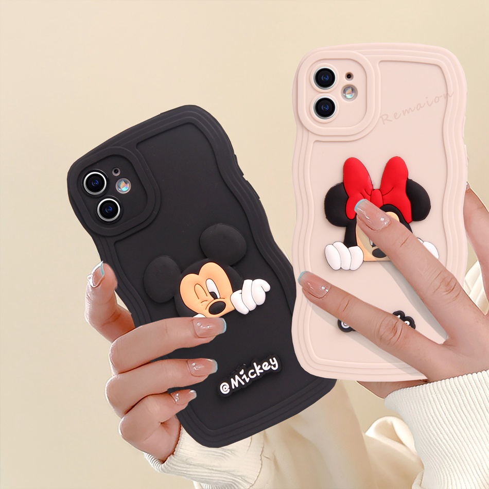 Wave Mickey Minnie Phone Case for iPhone 11 12 13 14 Pro Max Plus Mini ...