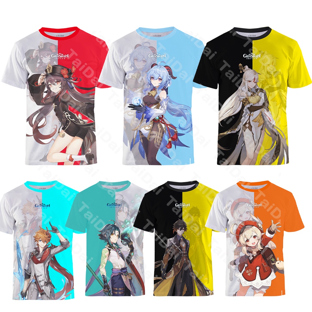 Genshin Impact Keqing Klee Diluc T-shirt for Men/Women/Teens | Shopee ...