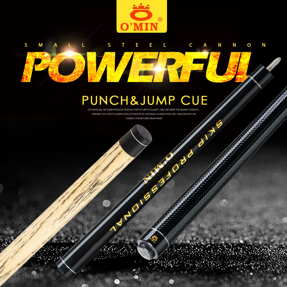 OMIN Punch Jump Cue Break Cue 13.5mm Bakelite Tip 3 Pieces Cue Jump ...