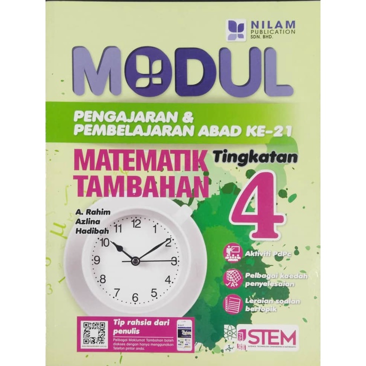 ADDMATHS WB F4 MODUL P&P MATEMATIK TAMBAHAN T4 DWIBHASA 2018 ...