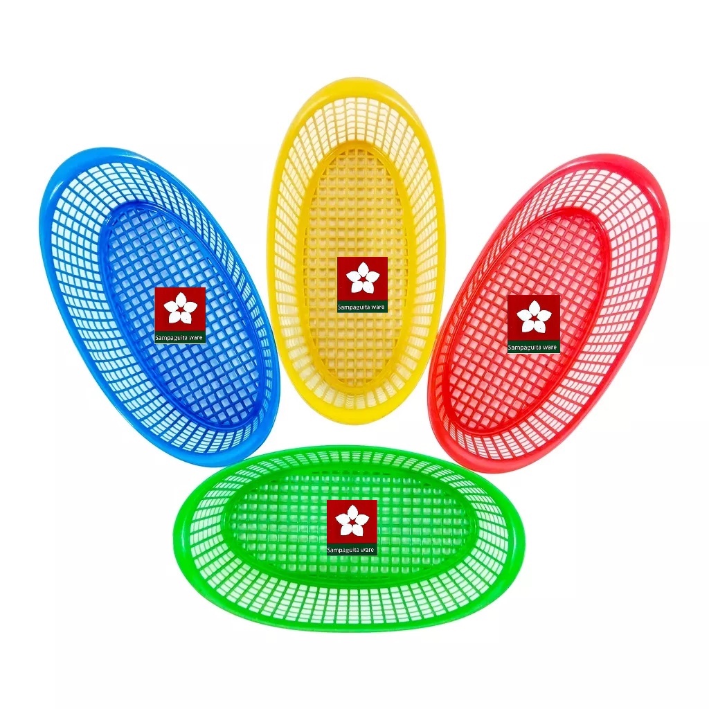 Oval Basket Tray - Multipurpose Plastic Basket Tray Oval Storage Trays ...