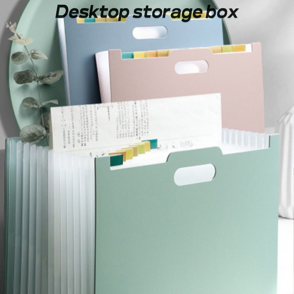 Desktop File Organizer Box Expanding File Folder Multilayer Extra Thick ...
