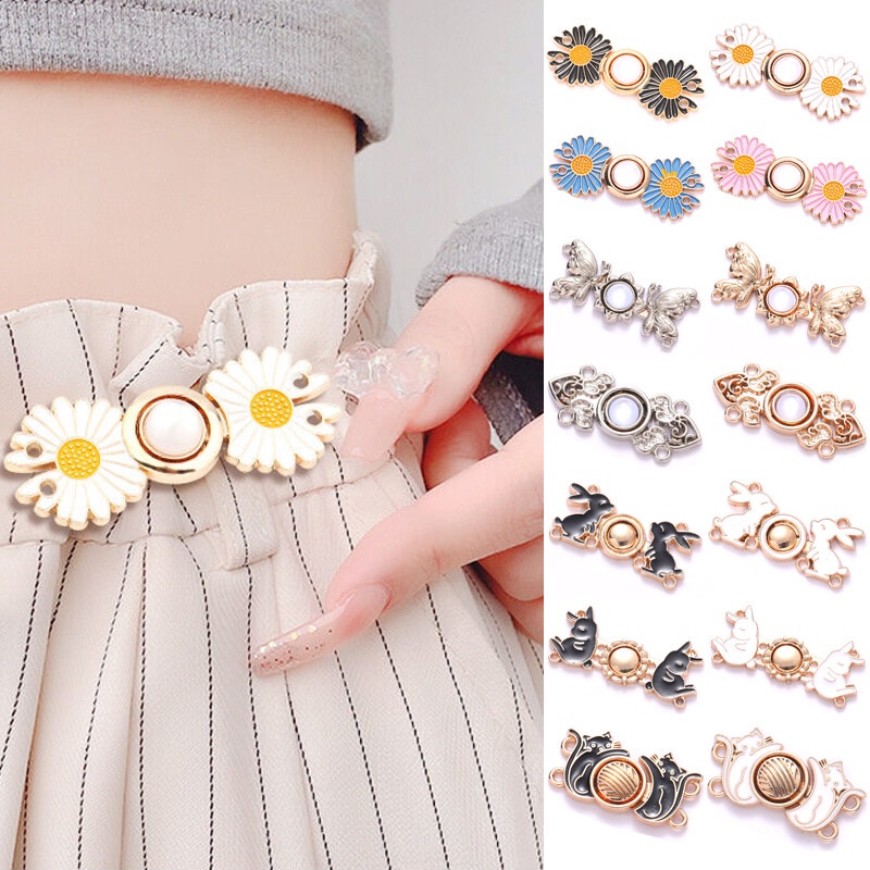 Daisy Detachable Metal Buttons Snap Fastener Pants Flower Pin ...