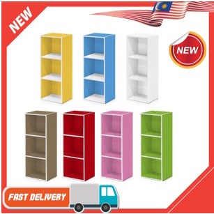 2 Tier & 3 Tier Wooden Multipurpose Rack Book Shelf Rak Buku Kabinet ...