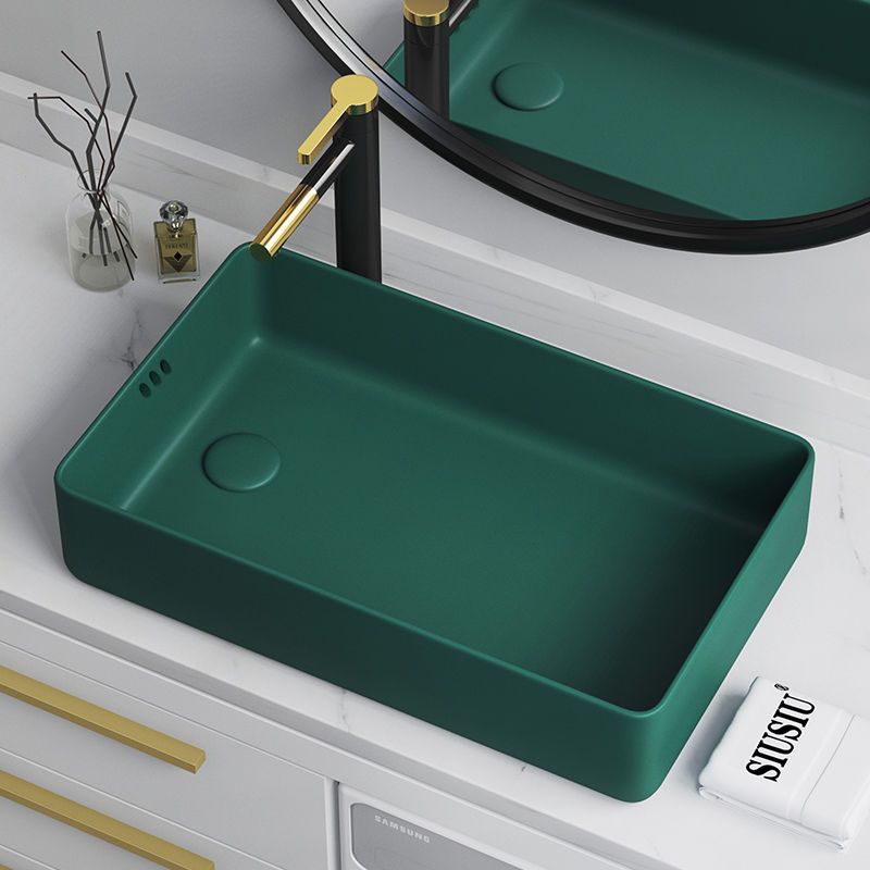 Ceramic Basin Cross Hole Side Water Table Basin Washing Machine Cabinet ...