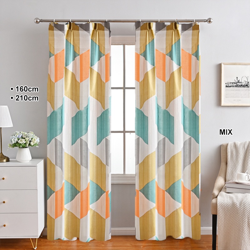 ViRYN 1pcs Hook / Rod Type Modern Minimalist Semi Sheer Curtain Drape ...