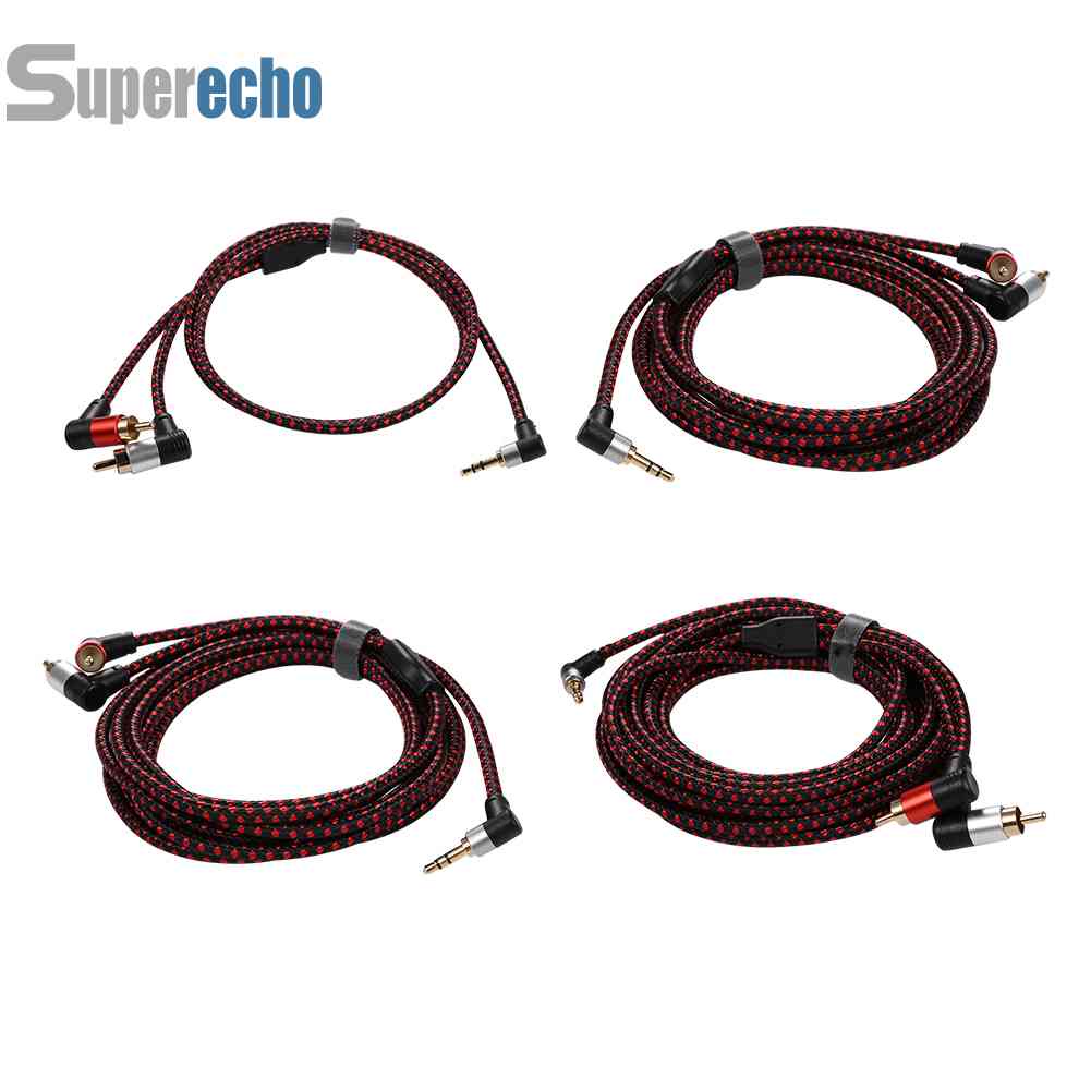 【Ready Stock】Audio Line Cable 90 Degree 3.5mm Male To RCA Male Cable ...