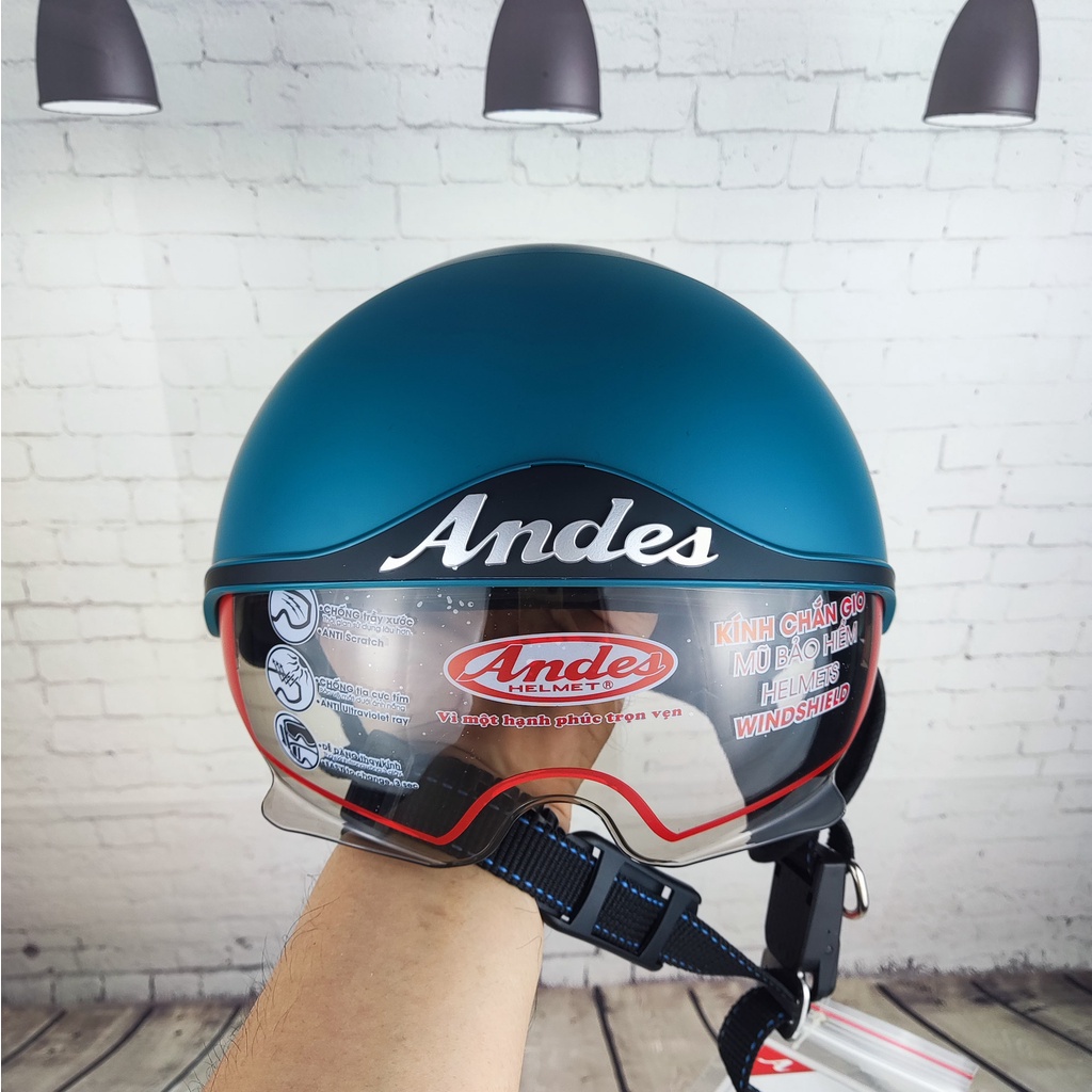 [GENUINE] Andes 139 Half Head Helmet with Hidden Goggles (Sunglasses ...