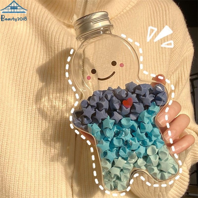 Gingerbread Man Water Cup Creative DIY Drink Bottle Valentine's Day ...