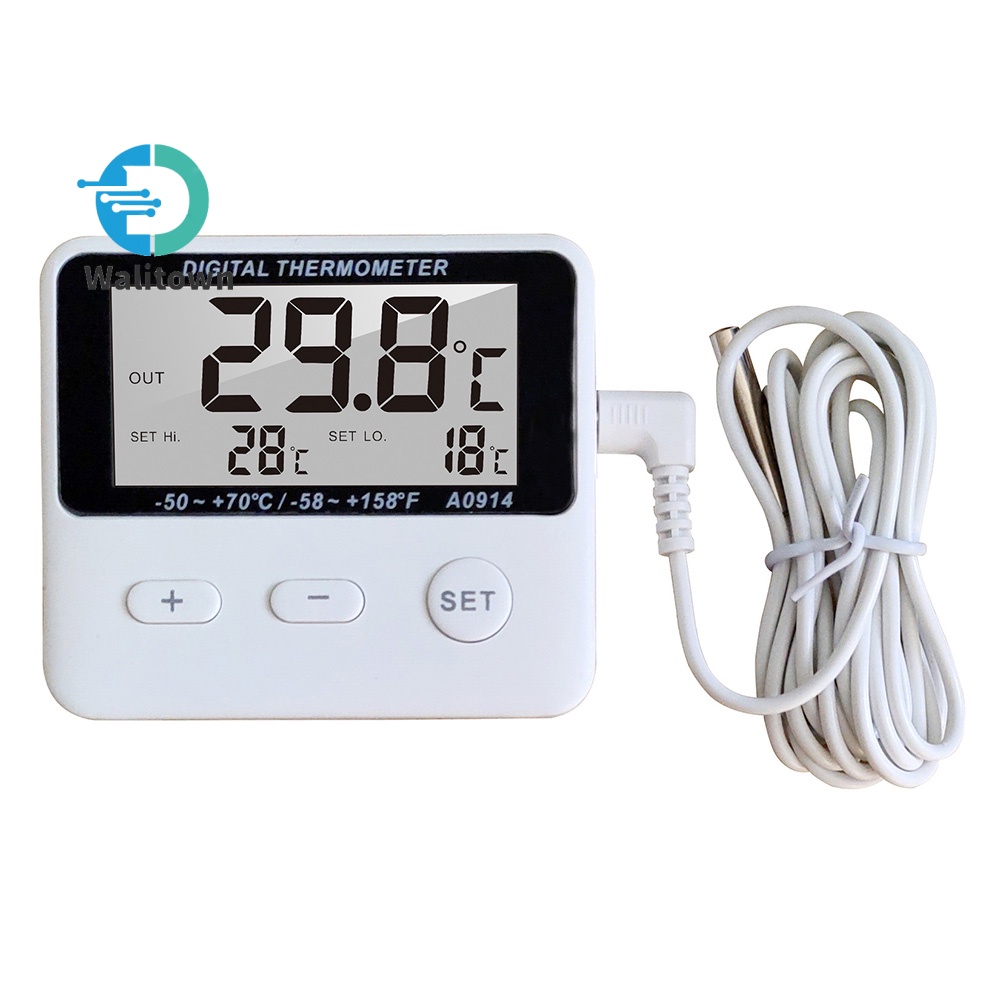 Digital Alarm Thermometer Digital Indoor Outdoor Thermometer Hygrometer ...