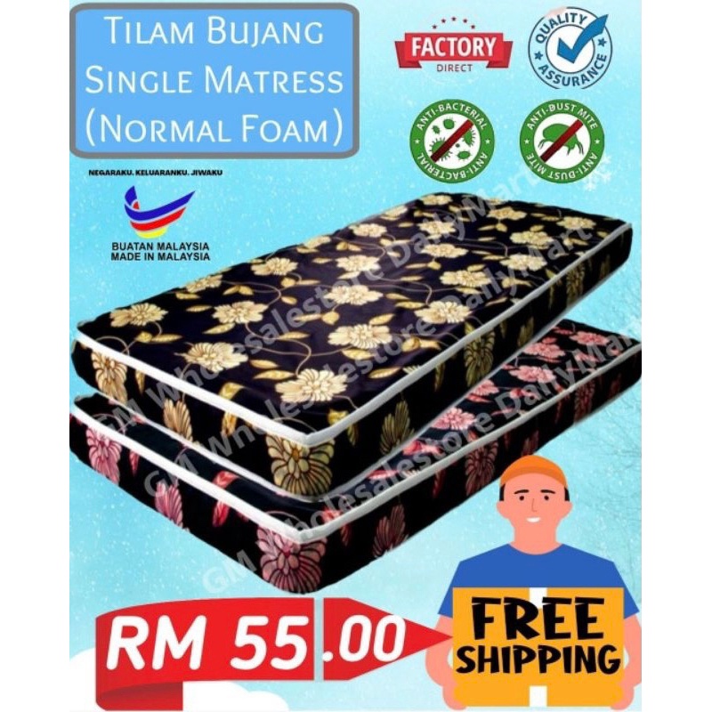 1Pcs/1Order Tilam Single 4Inch 【Single Mattress 4Inch】Ready Stock 【Ship ...