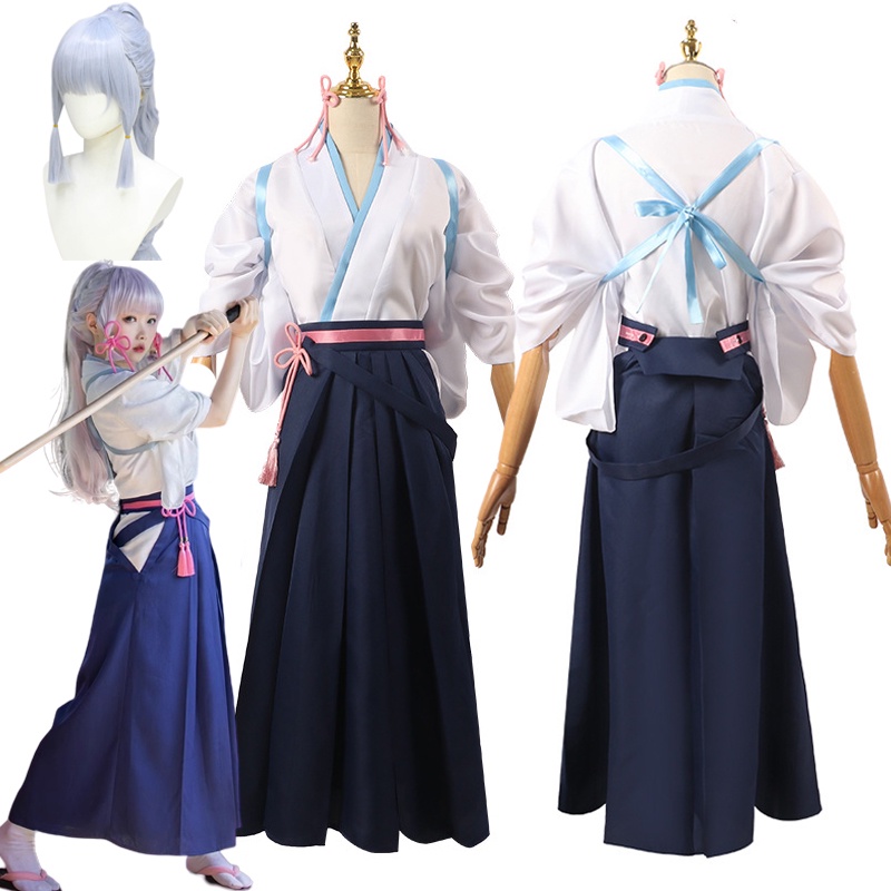 Kamisato Ayaka Cosplay Genshin Impact Kimono Game Costume Woman Man ...