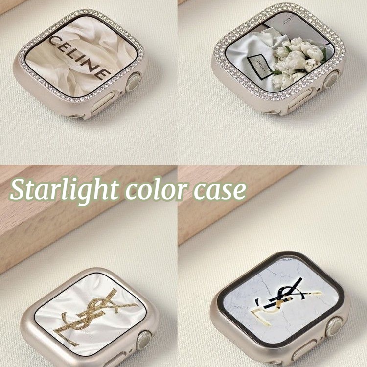 Starlight color rhinestone watch case For iwatch series 9 8 Ultra 7 6 ...