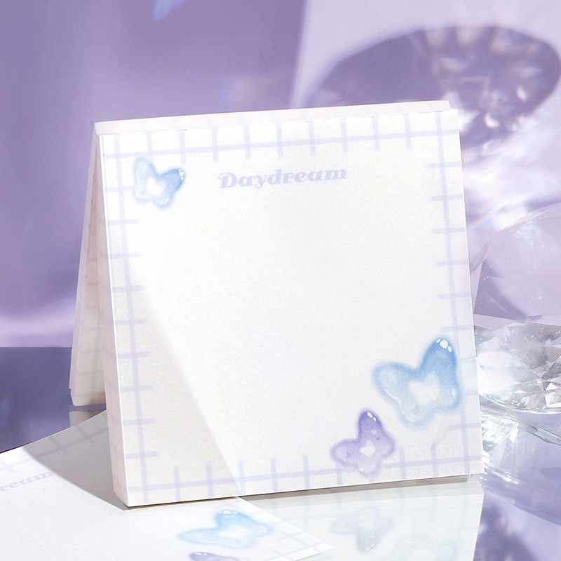 iria 100 Sheets Aesthetic Butterfly Memo Pad Dreamy Gradient Notepad ...