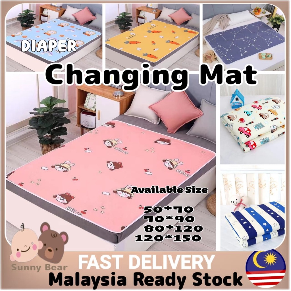 Pelapik Kalis Air Pad Telap Tukar Lampin Washable Baby Diaper Changing ...