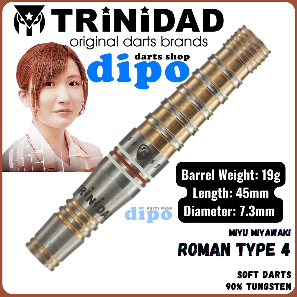 【Limited】 TRiNiDAD Pro ROMAN Type 4 ( Miyu Miyawaki Model ) - TRiNiDAD Soft Darts | Shopee Malaysia