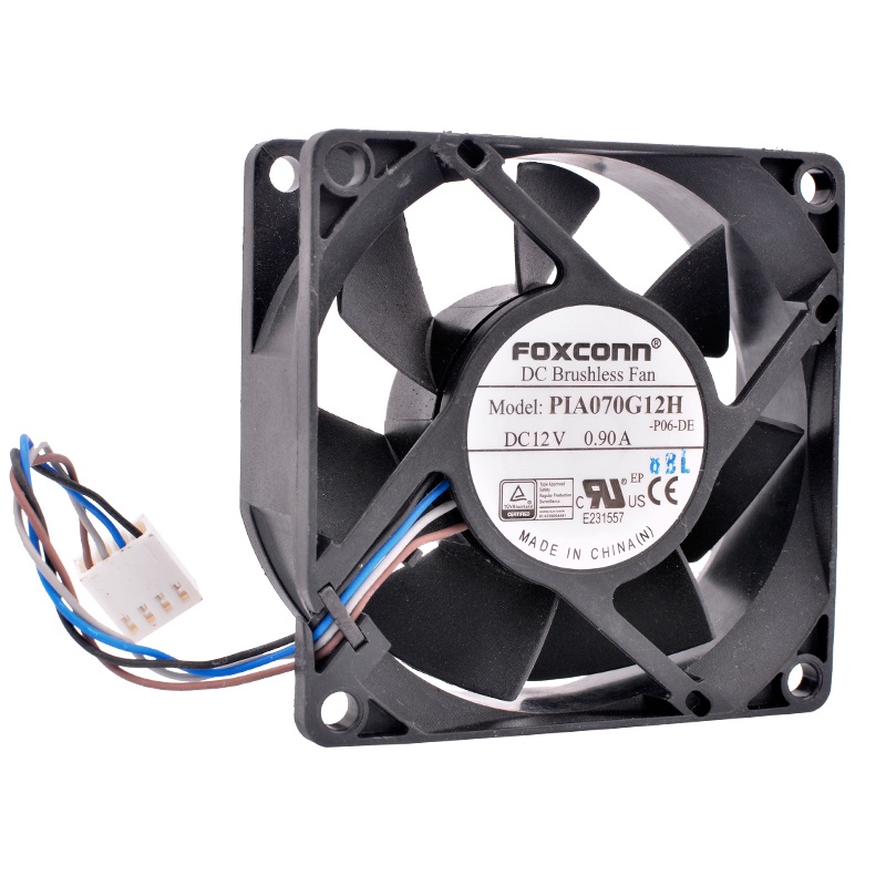 Foxconn PAI070G12H 7cm 7025 12V 0.90A Computer Case CPU High Air Volume ...