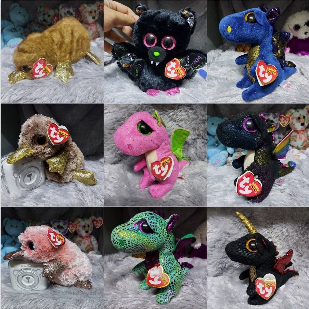 ty Doll Big Eyes Size 6 Inches-Dragon Bat Mole Label Work TT 08 ...