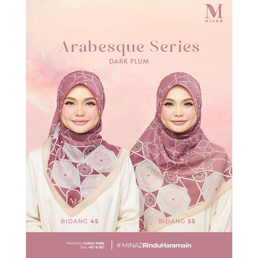 Minaz Hijab : Haramain Bawal Cotton Collection (Arabesque Series ...