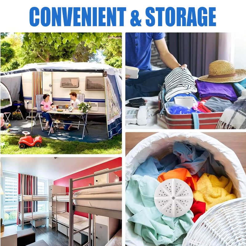 Portable Washing Machine Mini USB Ultrasonic Turbo Travel Lazy Laundry ...