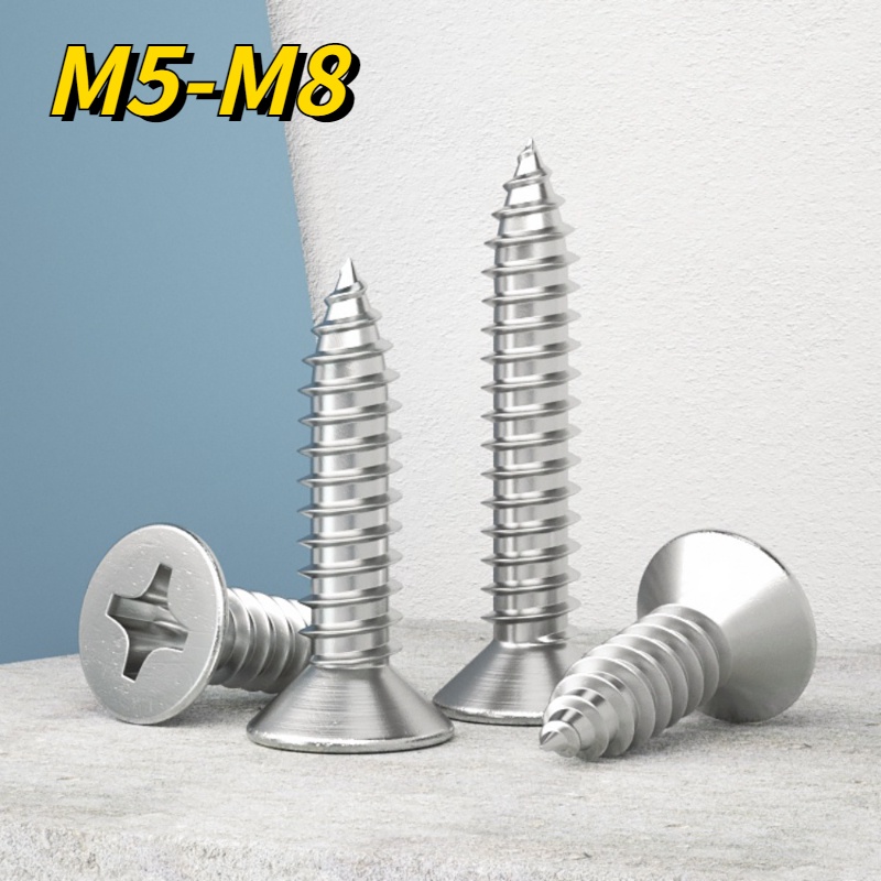 [XNY] M5/m6/m8 Woodworking Screws Pointed Screws SUS304 Countersunk ...