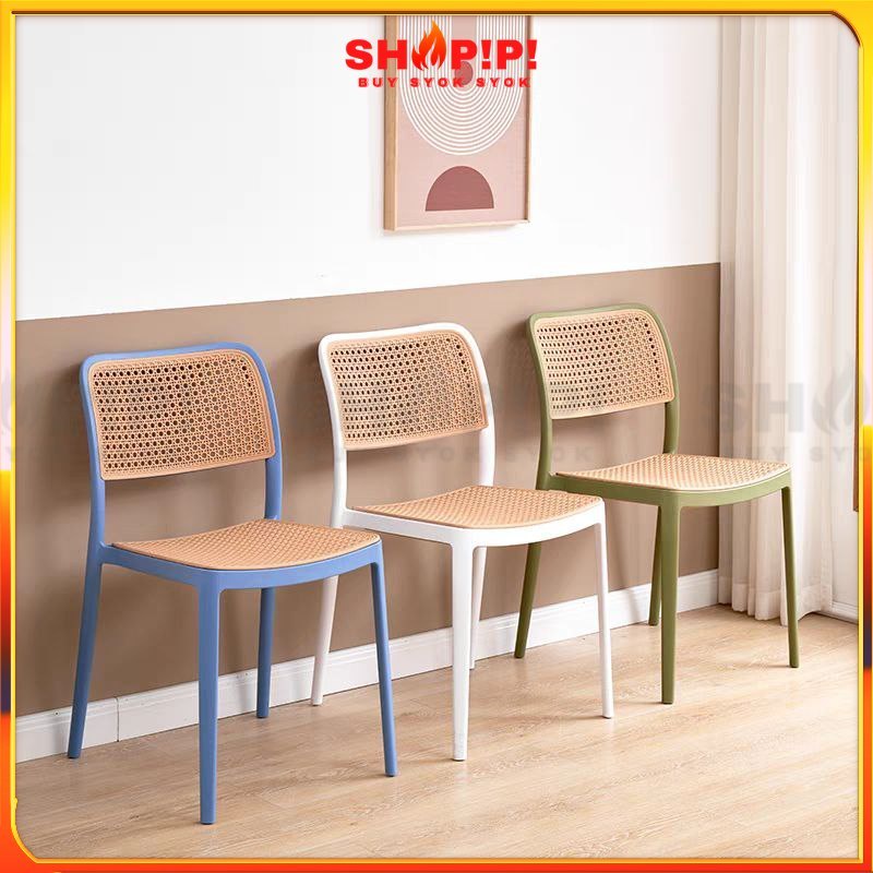 SHOPIPI Rattan PP Chair Kerusi Rotan PP Minimalist Outdoor Chair ...