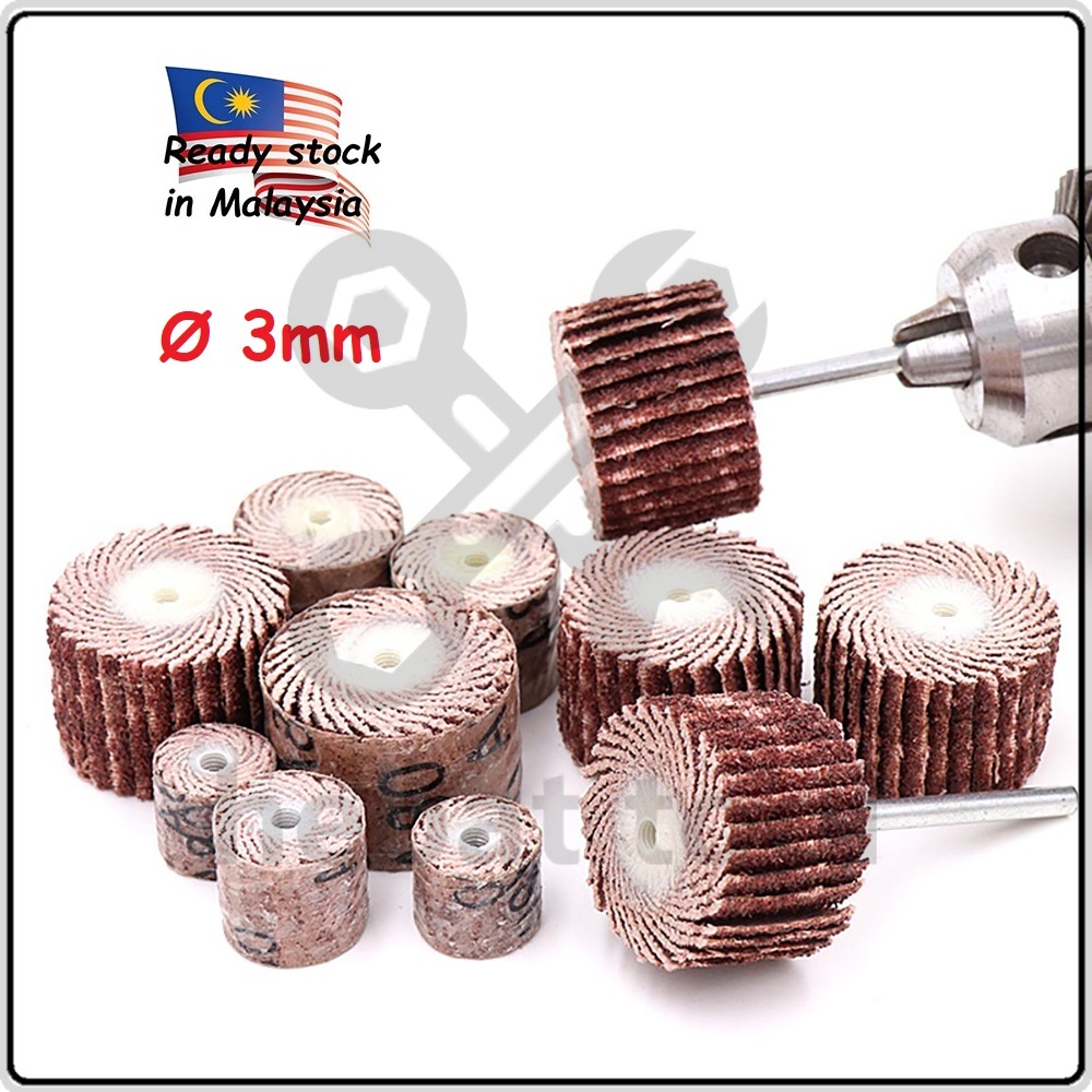 3mm Sanding Sandpaper Flap Wheel Grinding Head Grinder Burr Abrasive ...