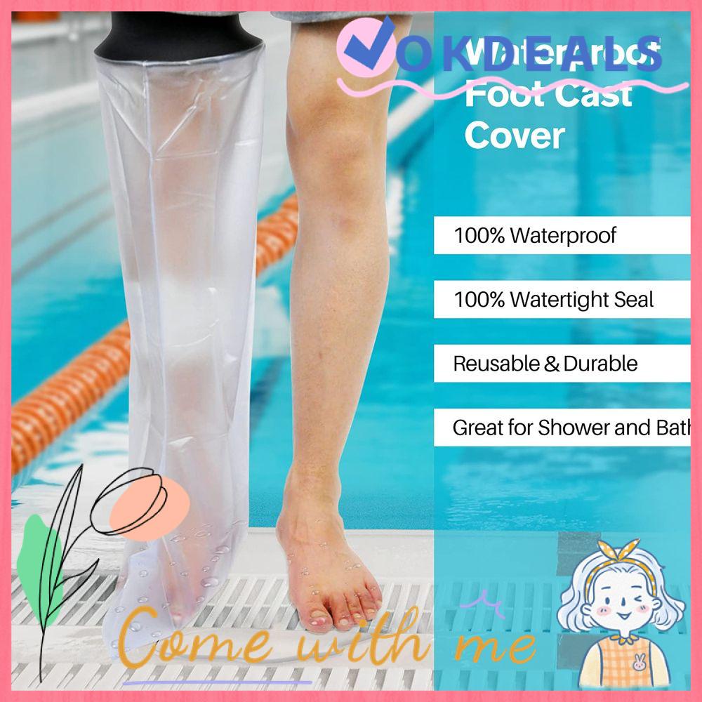 OKDSHOP Leg Cast Cover for Shower for Broken Leg, Knee, Ankle, Burns ...