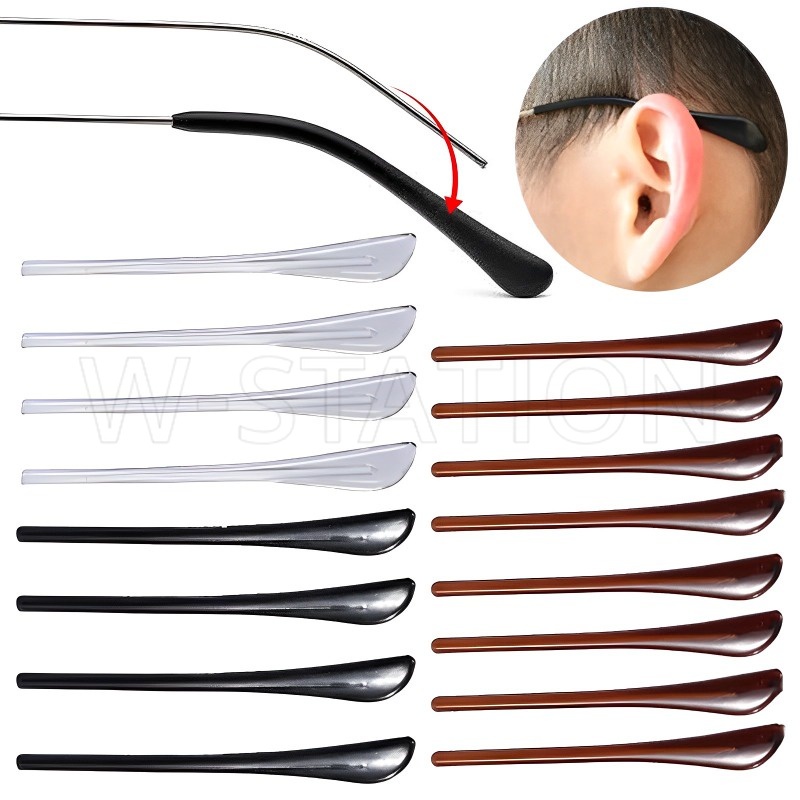 1 Pair Anti-Slip Glasses Leg Cover / Plastic Sunglasses Ear Hook Temple ...