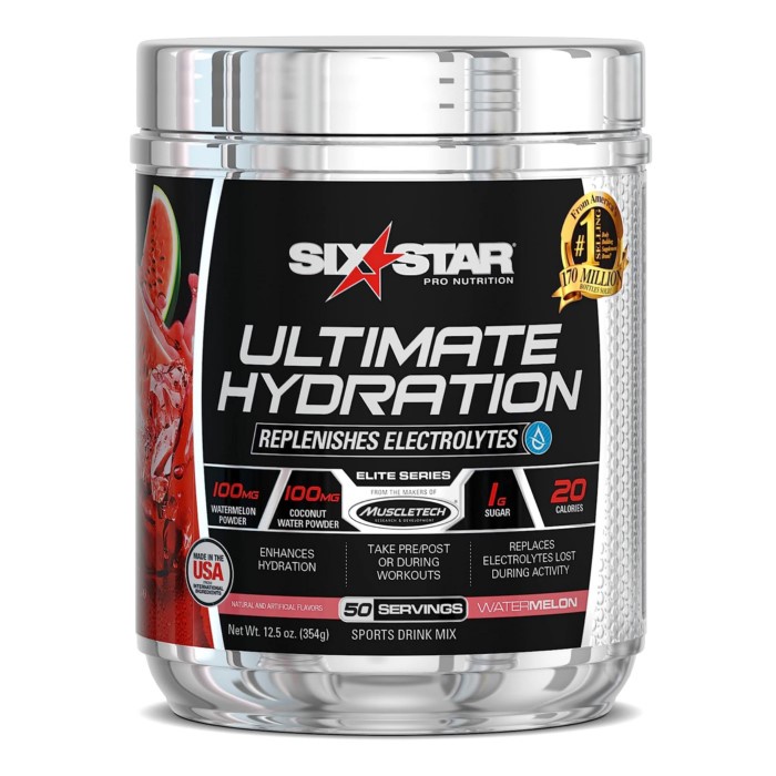 SIXSTAR, Elite Series, Ultimate Hydration, Watermelon, 354 g ...