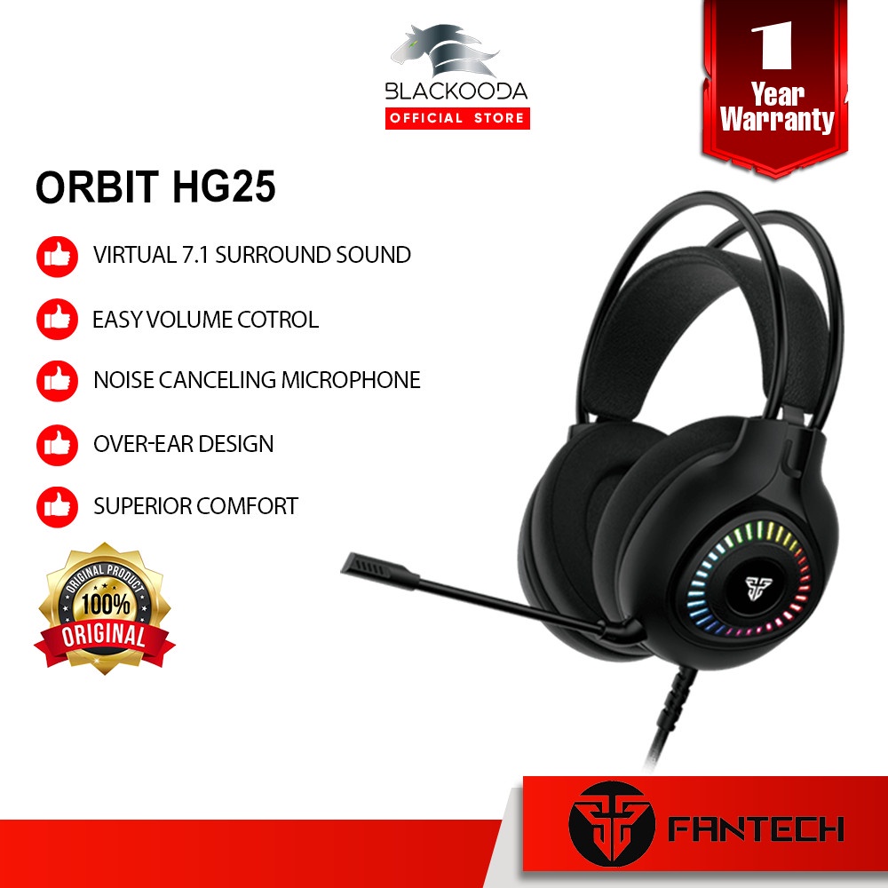 Fantech ORBIT HG25 7.1 Virtual Surround Sound Gaming Headset - 1 Year ...
