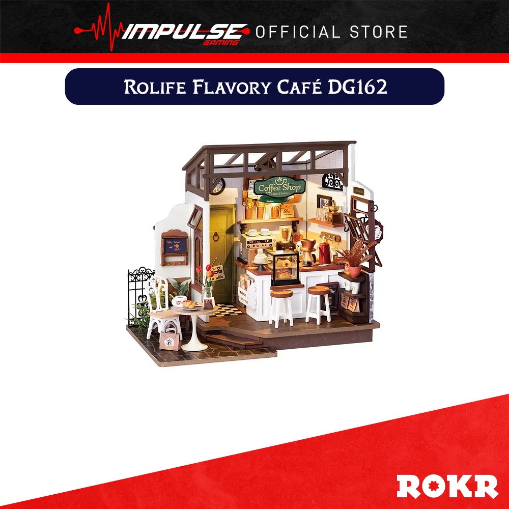 Robotime ROKR Rolife Flavory Cafe Miniature House Kit DG162 | Shopee ...