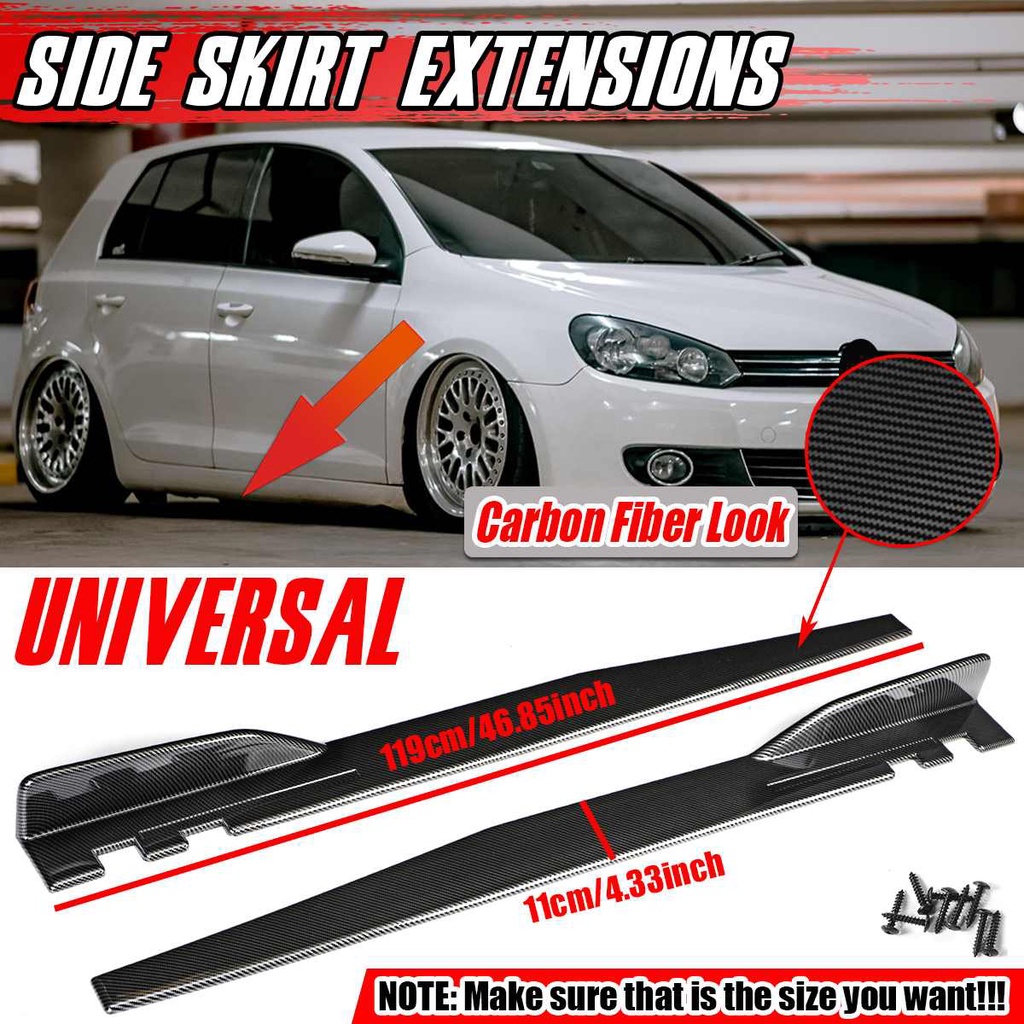 Golf Side Skirt Body Kit Winglet Extensions Splitters SpoilerFor VW For ...