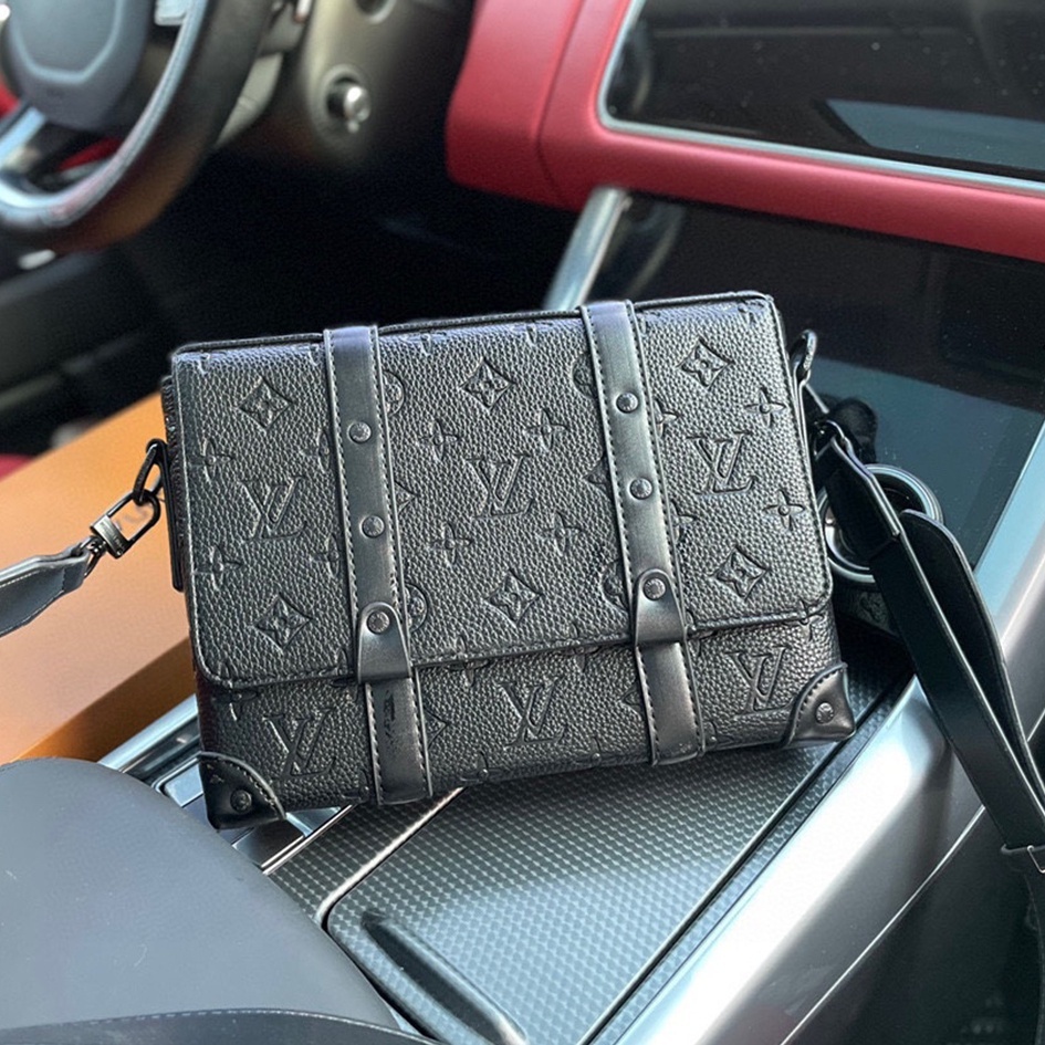 Men's bag Trunk Postman Monogram Taurillon lnew(with box) | Shopee Malaysia