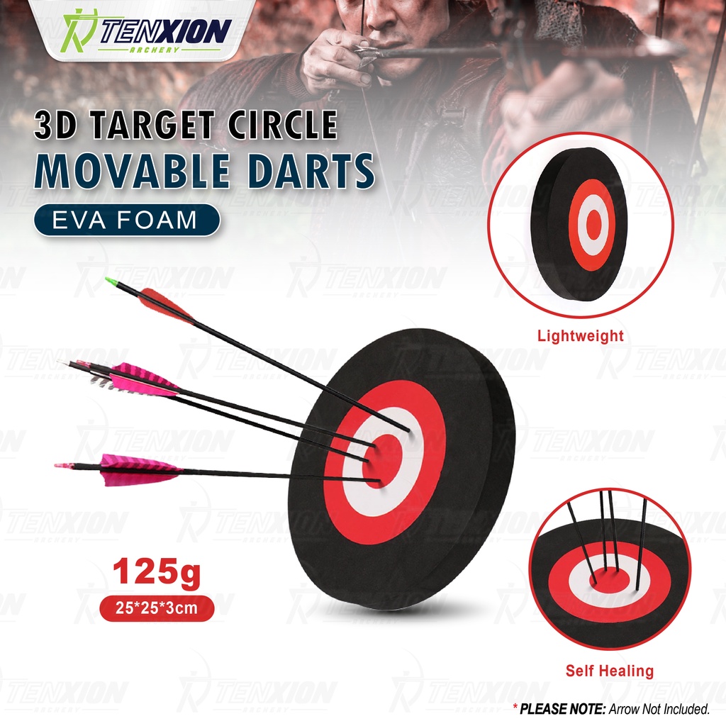 TenXion Archery Circle EVA Foam 3D Target Darts Self Healing Training ...