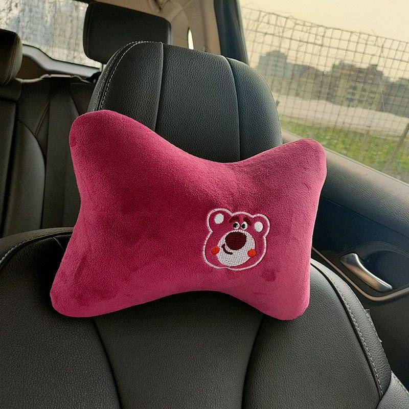 Strawberry Bear Headrest Automotive Headrest Car Neck Pillow Car Pillow ...