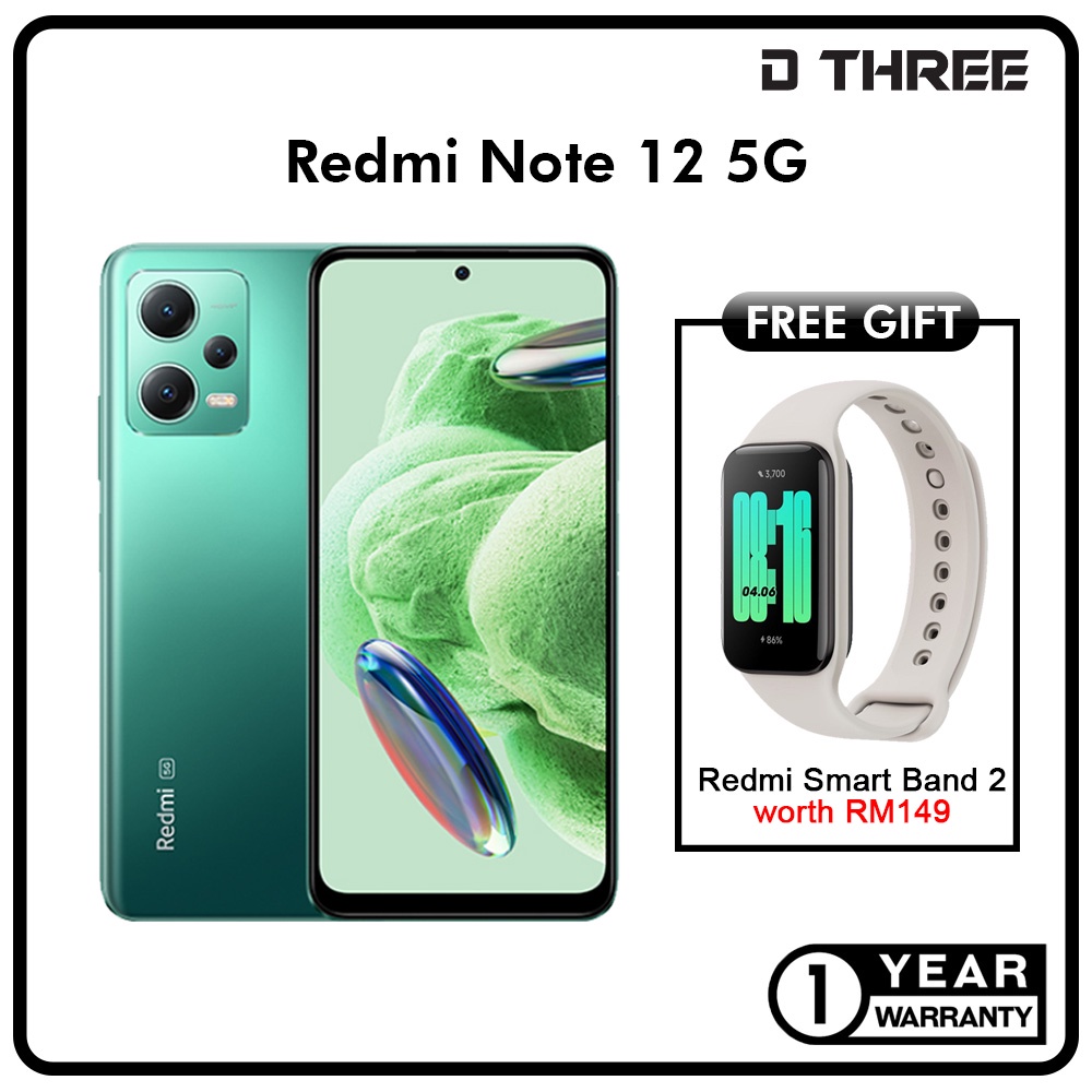 Redmi Note 12 5G [8GB+256GB] | Original Malaysia New Set | Shopee Malaysia