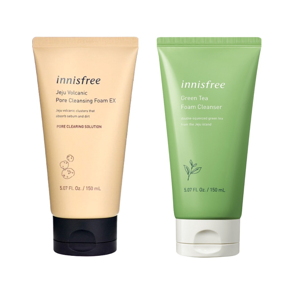 Innisfree Jeju Volcanic Pore Cleansing Foam EX / Green Tea Foam Cleanser 150ml | Shopee Malaysia