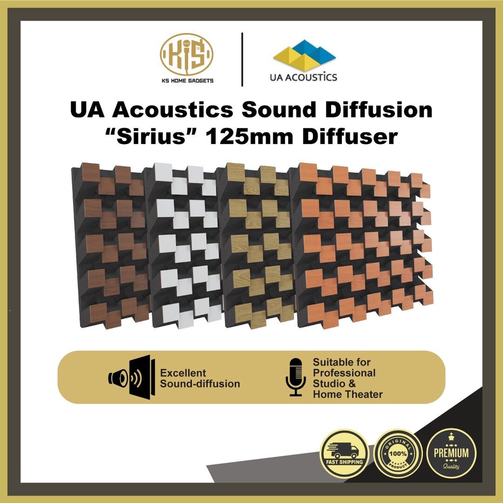 UA Acoustics Studio Acoustic Diffuser Sirius (125mm) 2pcs Per Box ...