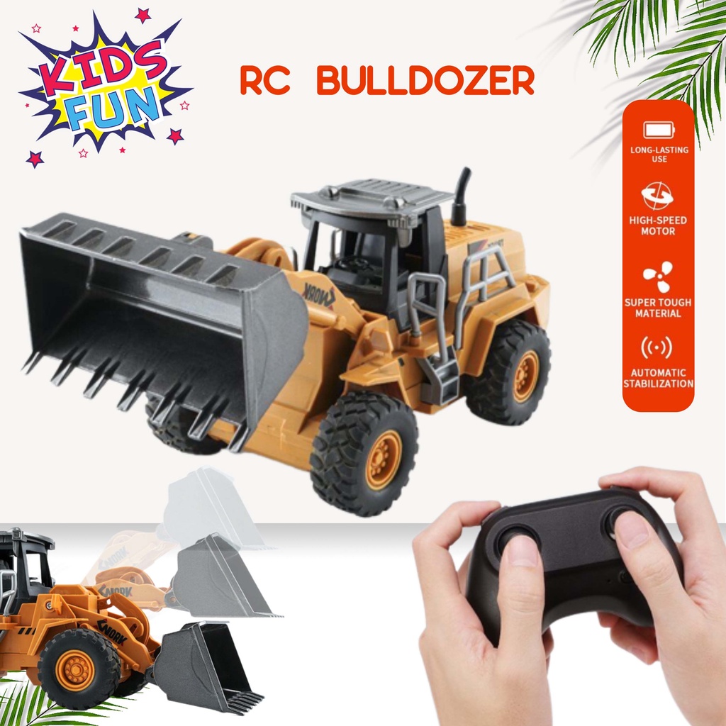 RC BULLDOZER Remote Car Control Construction Truck Car Kids Toy Truck ...