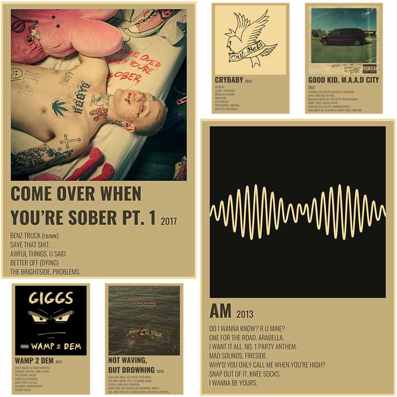 Music Album Covers Poster for Wall Decor Vintage Rapper Singer Prints ...