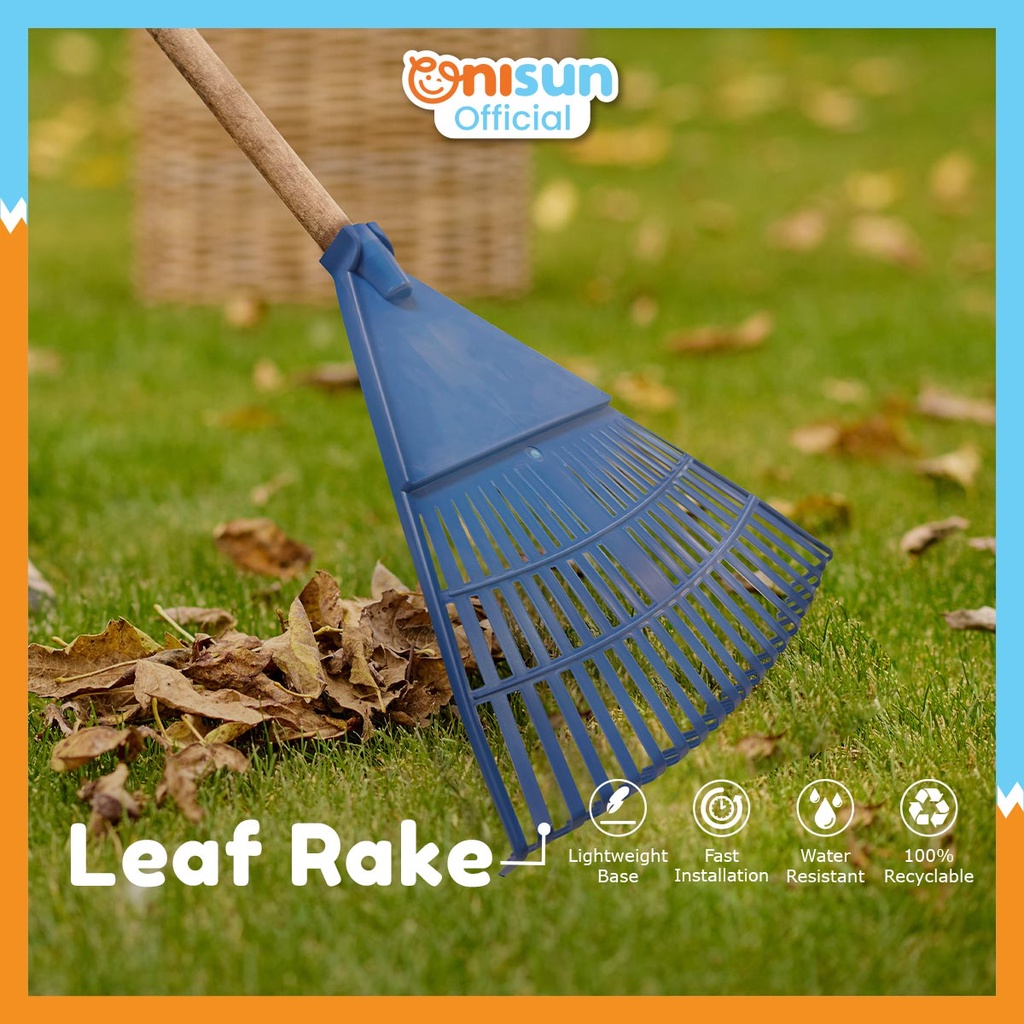 Durable 20-Teeth Garden Rake (Plastic) | Lawn & Leaf Rake | Pencakar ...