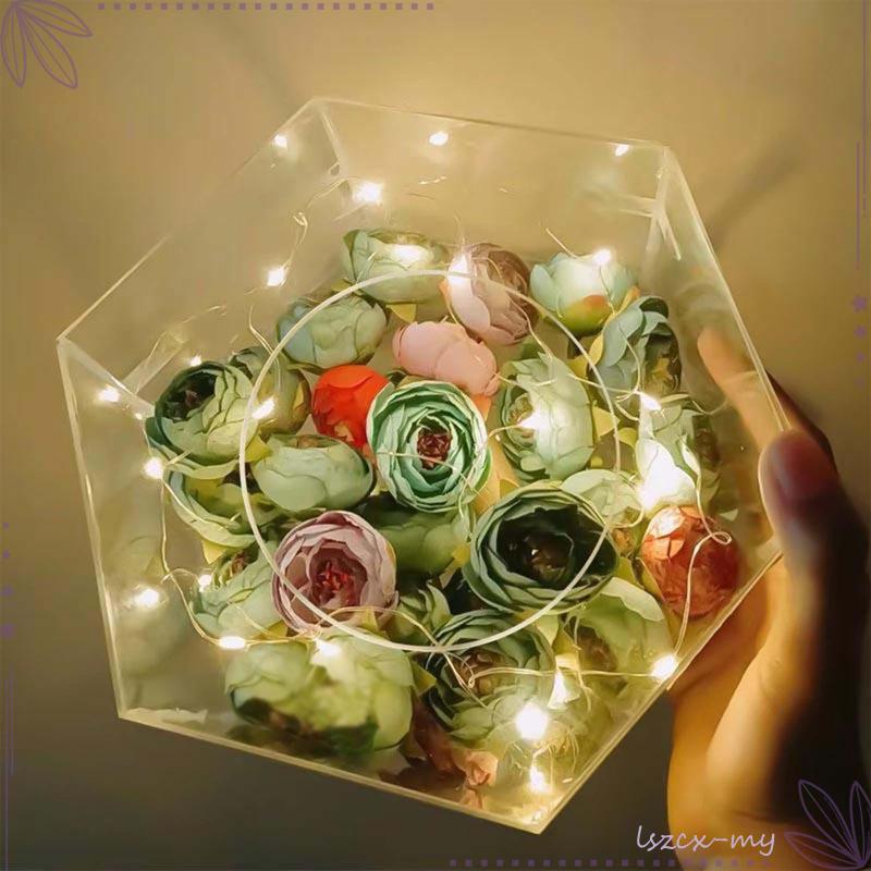[LszcxMY] Clear Acrylic Fillable Cake Box Stand,Transparent Display Box ...