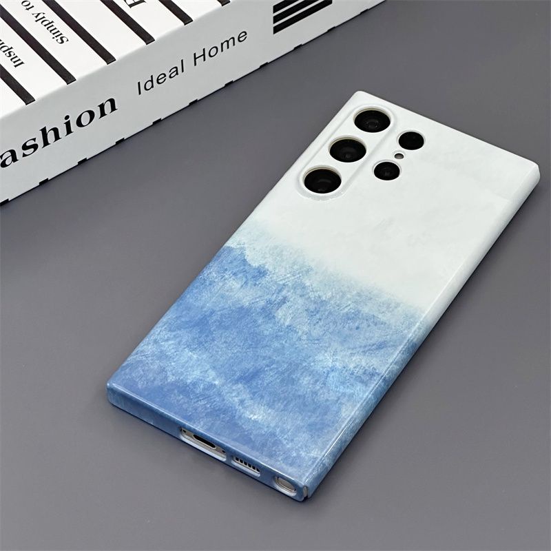 Samsung S24 Ultra S23 Ultra 5G/S23+ Blue Splash Ink Glossy Hard Case ...